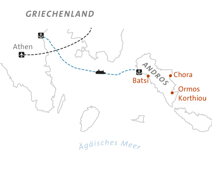 Griechenland - der Andros Trail - Individuelle Trekkingreise